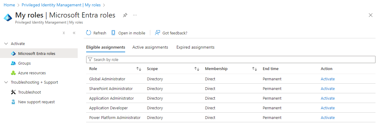 Blogatworkat Retrieve User Pim Role Assignments And History With Microsoft Graph Rest Api